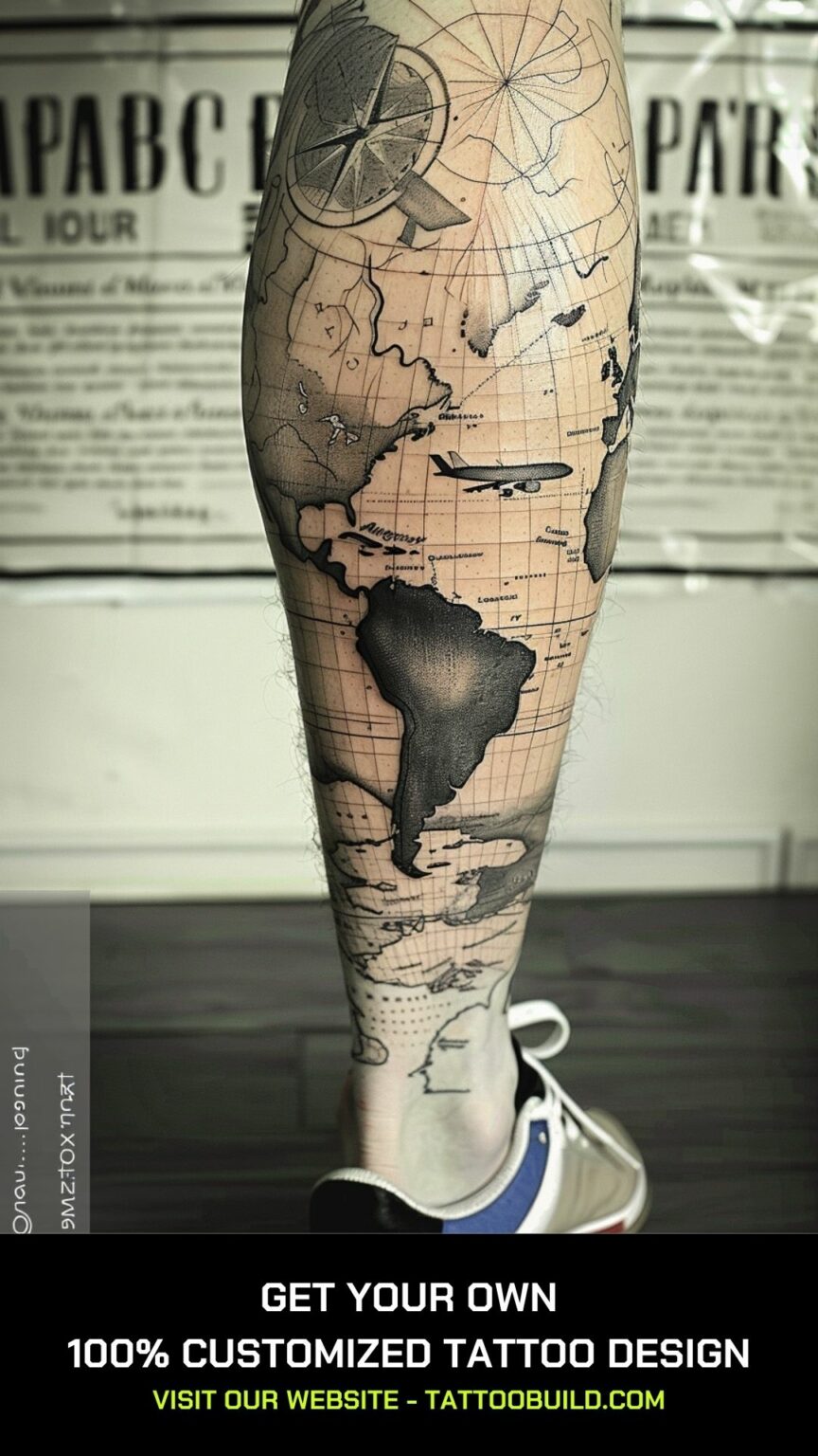 Map Tattoo Ideas: Best Designs for you - Tattoo Build