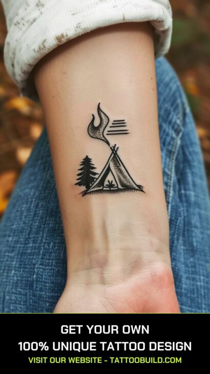 Camping Tattoo Ideas: Symbolism & Stunning Ideas - Tattoo Build