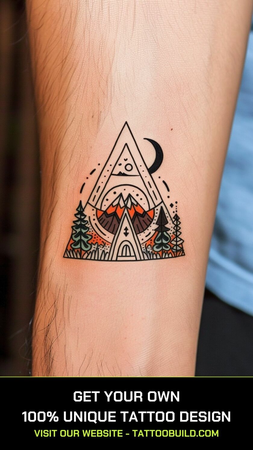 Camping Tattoo Ideas: Symbolism & Stunning Ideas - Tattoo Build