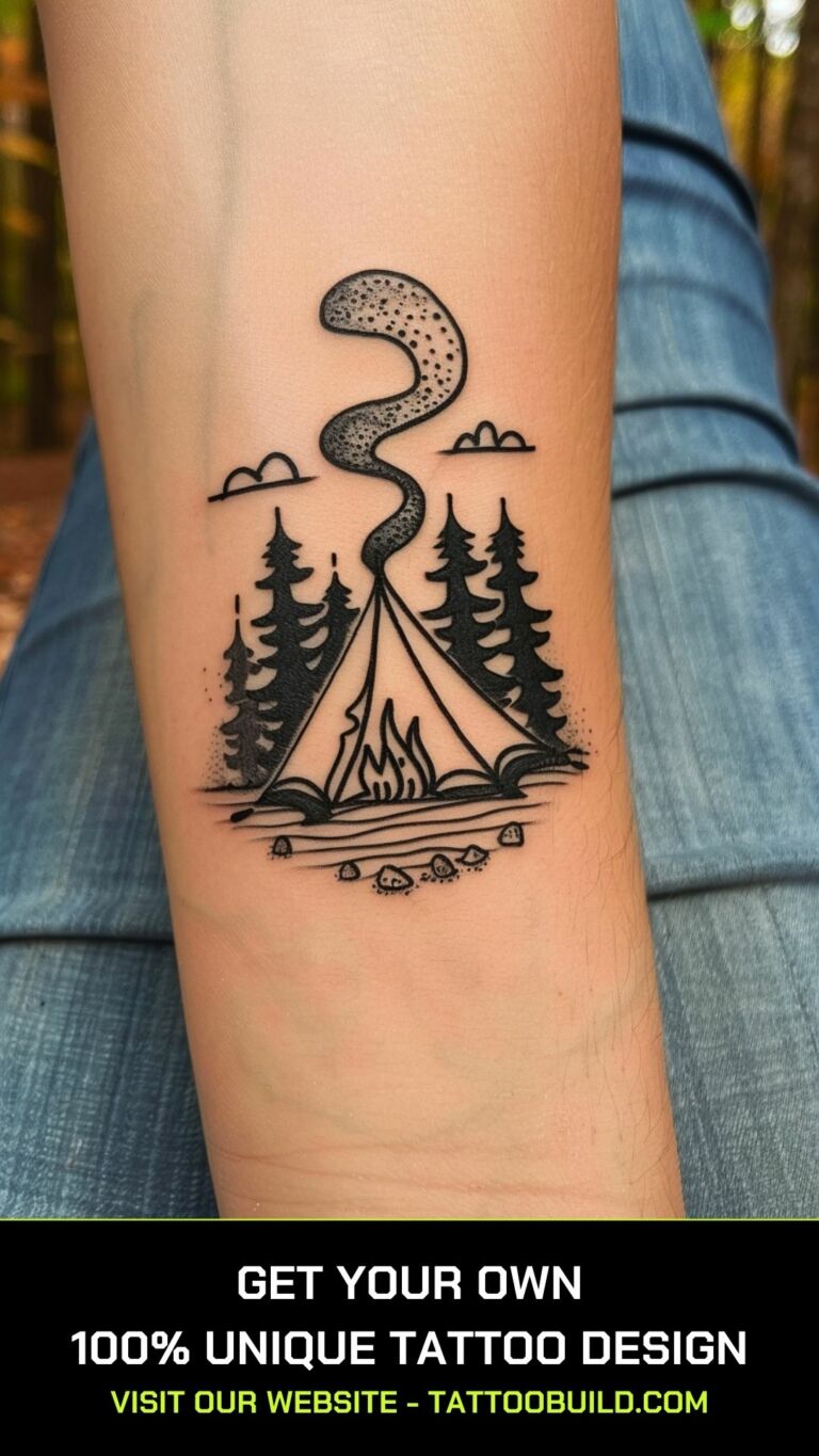 Camping Tattoo Ideas: Symbolism & Stunning Ideas - Tattoo Build