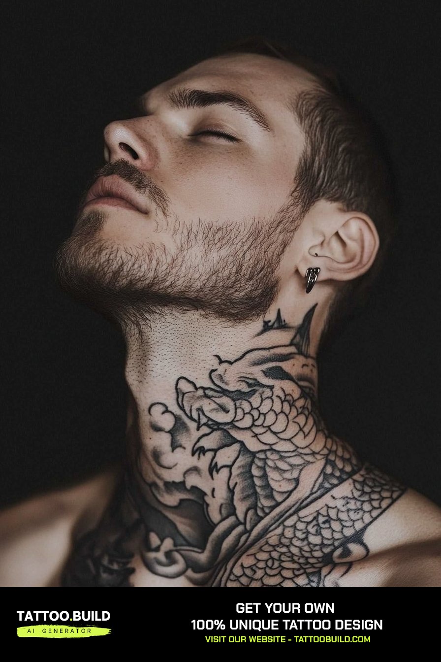 31+ Awesome Men Neck Tattoo Designs for Inspiration (Stunning!)