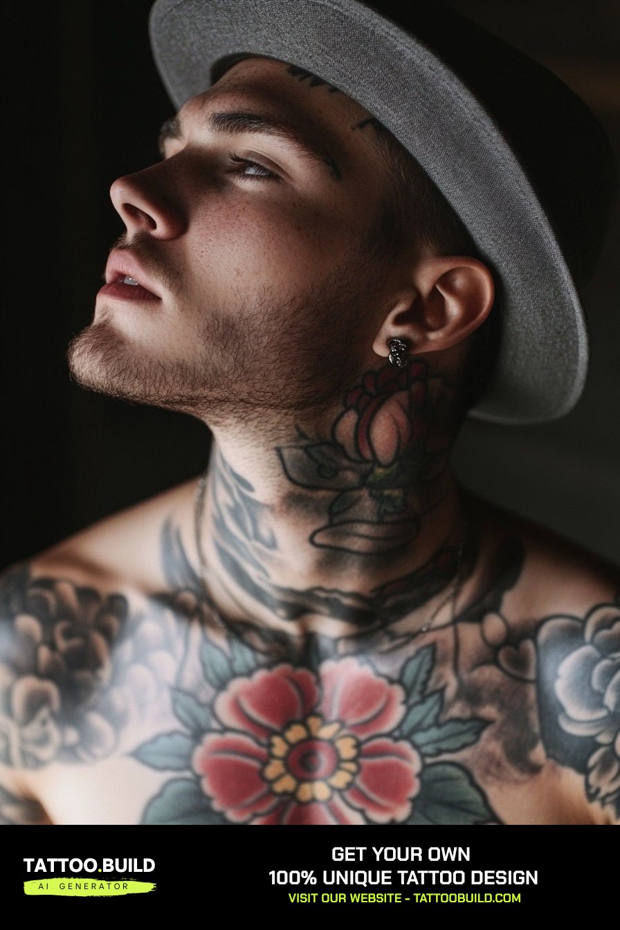 31+ Awesome Men Neck Tattoo Designs for Inspiration (Stunning!)