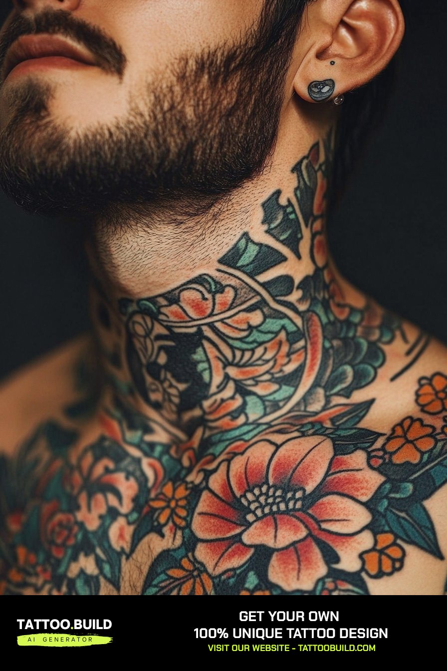 31+ Awesome Men Neck Tattoo Designs for Inspiration (Stunning!)