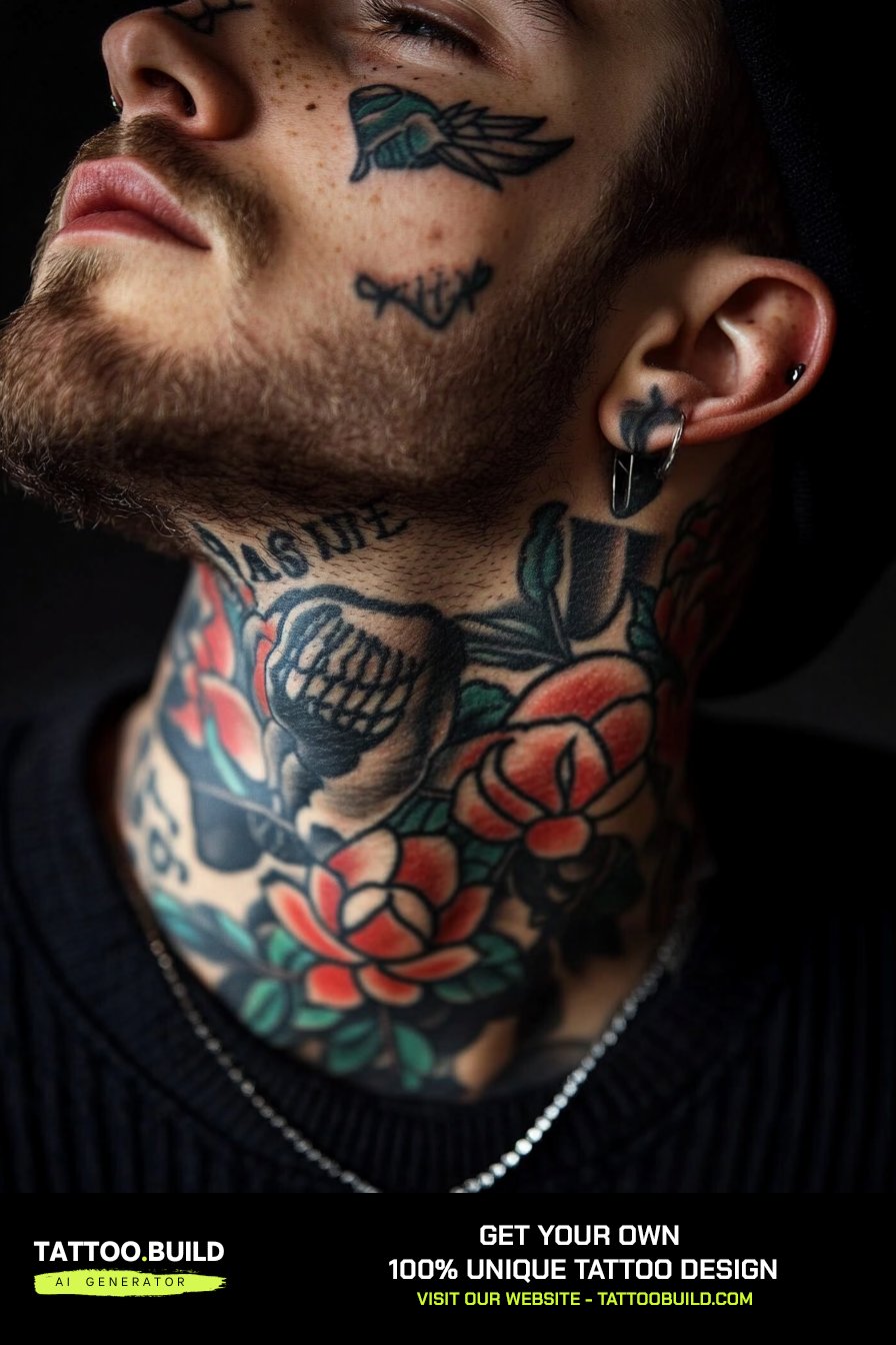 31+ Awesome Men Neck Tattoo Designs for Inspiration (Stunning!)