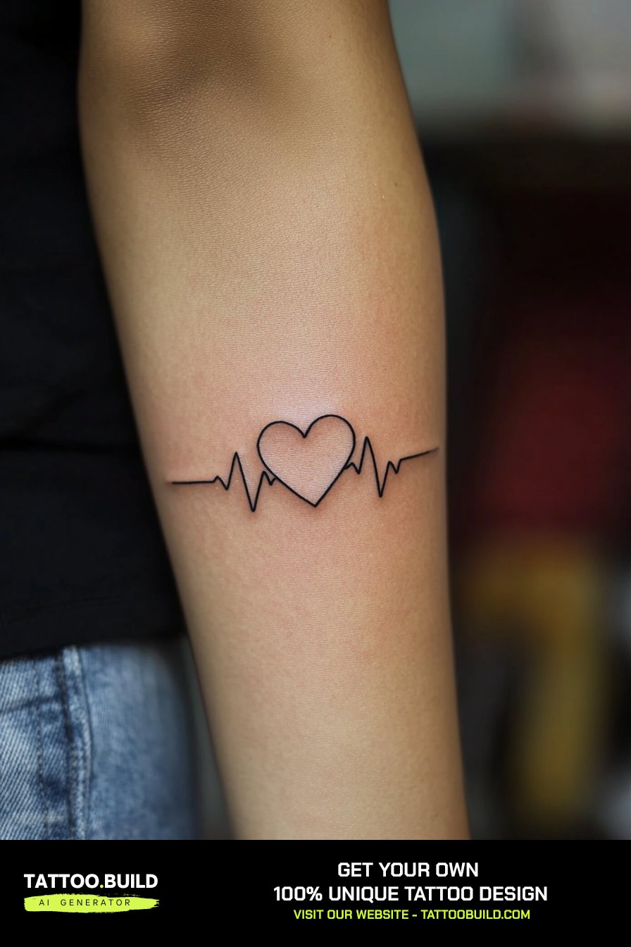 The Pulse of Style: A Comprehensive Guide to Heartbeat Tattoo Designs ...