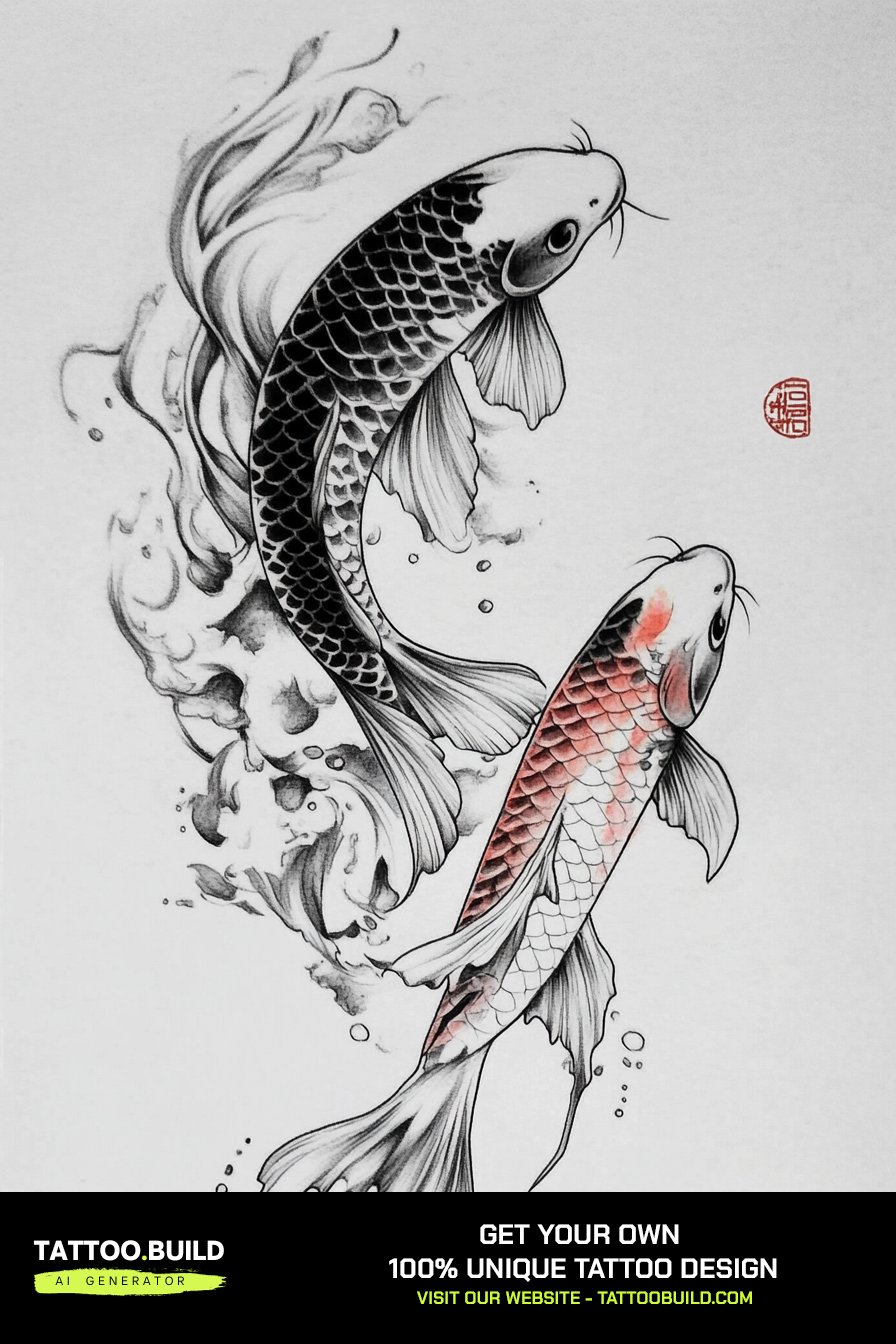 Exploring the Beauty and Meaning of Koi Fish Tattoo Drawings - Tattoo Build