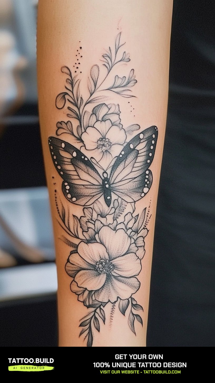 Women's Floral Lower Arm Tattoo: Embrace Elegance and Individuality ...