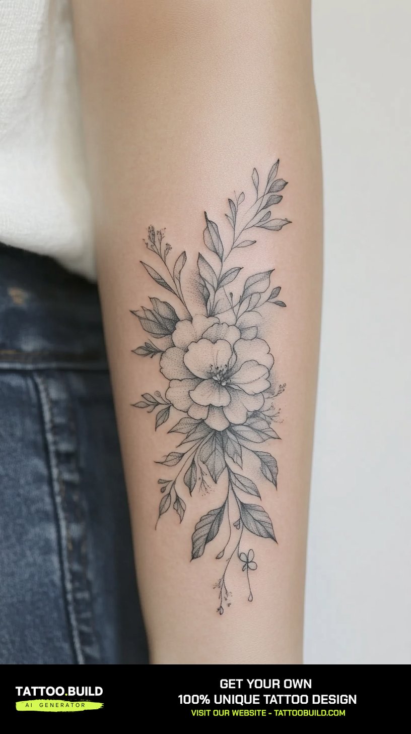 Women's Floral Lower Arm Tattoo: Embrace Elegance and Individuality ...