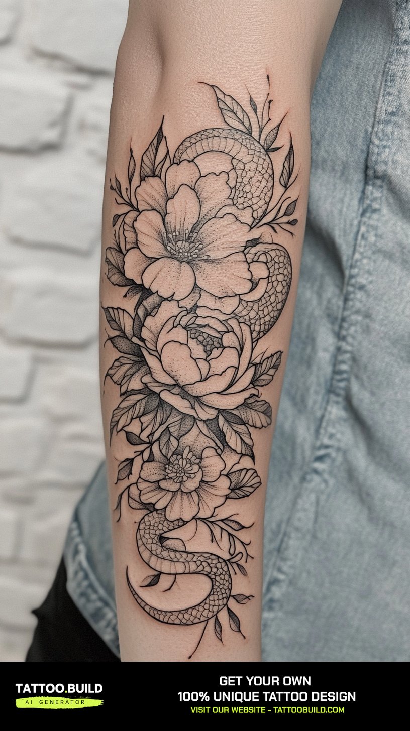 Women's Floral Lower Arm Tattoo: Embrace Elegance and Individuality ...
