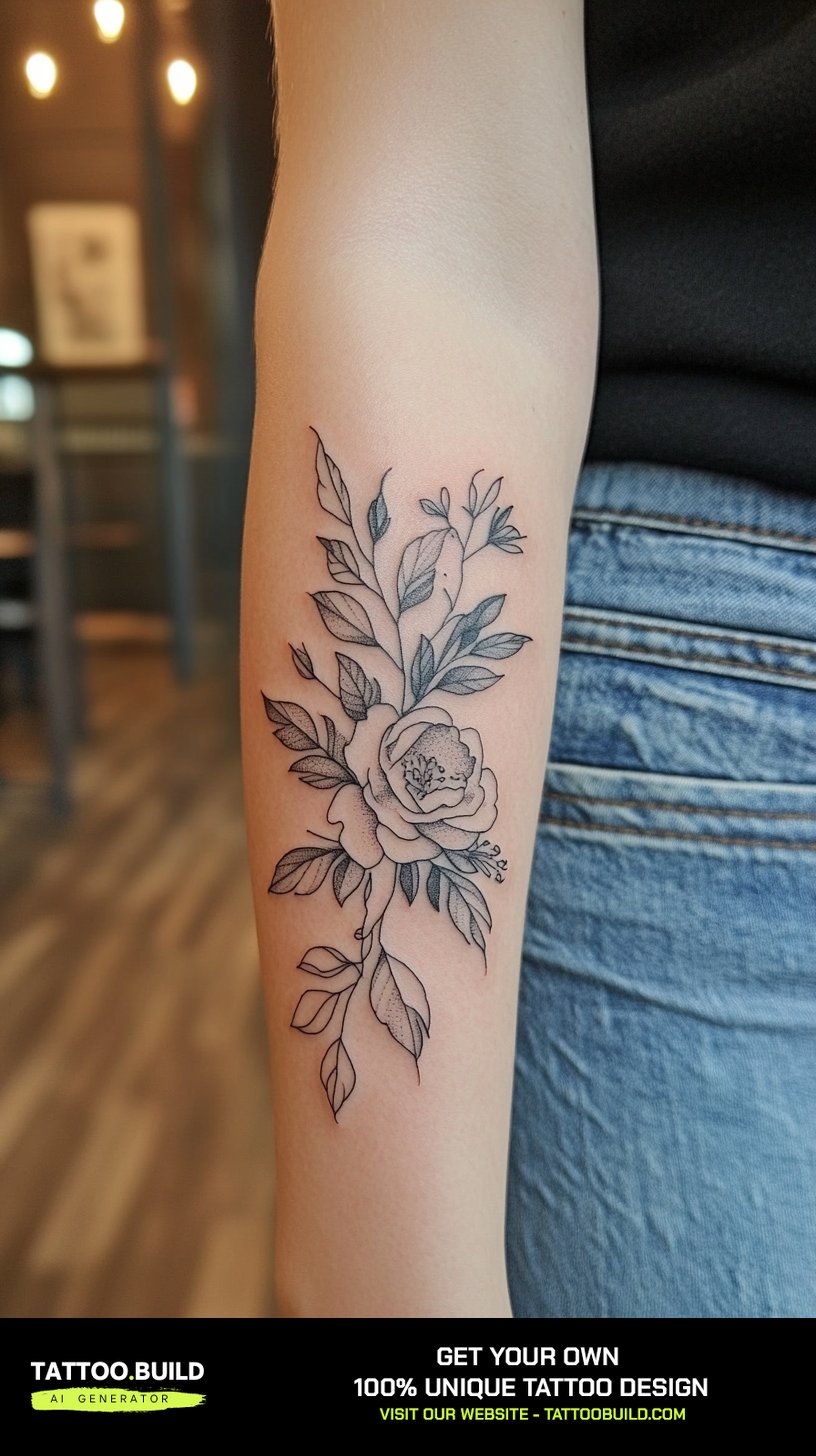 Women's Floral Lower Arm Tattoo: Embrace Elegance and Individuality ...
