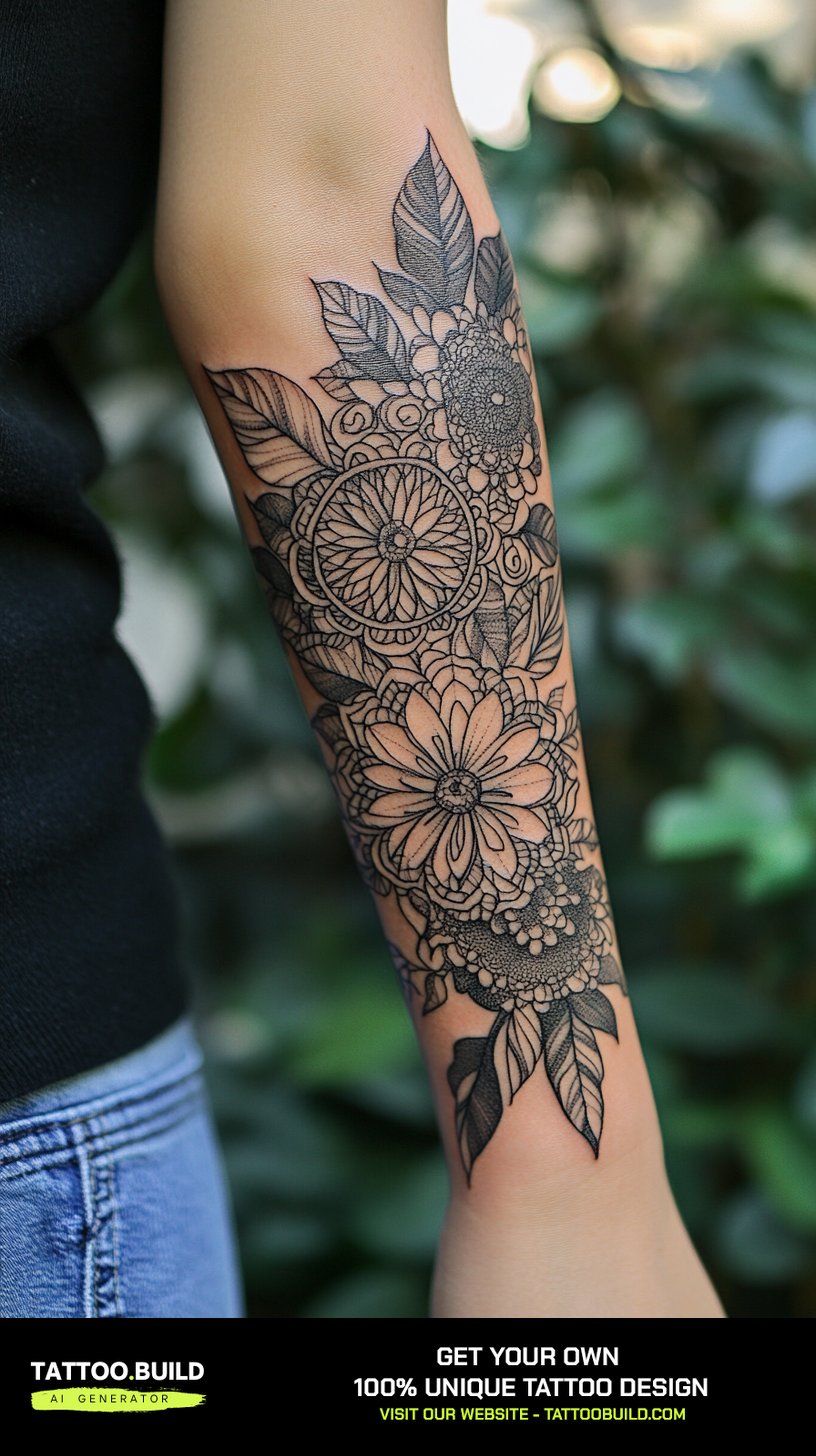 Women's Floral Lower Arm Tattoo: Embrace Elegance and Individuality ...