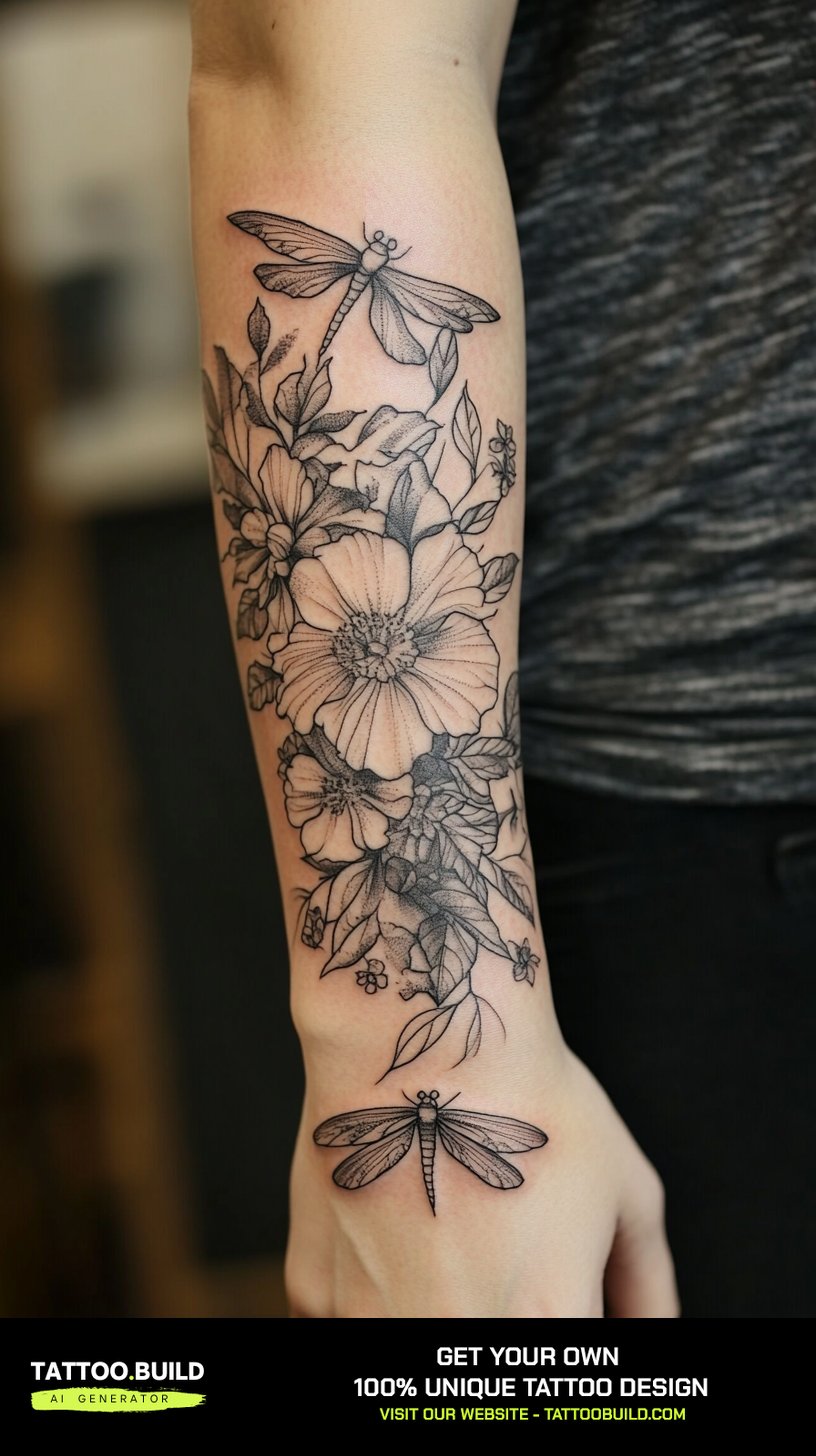 Women's Floral Lower Arm Tattoo: Embrace Elegance and Individuality ...