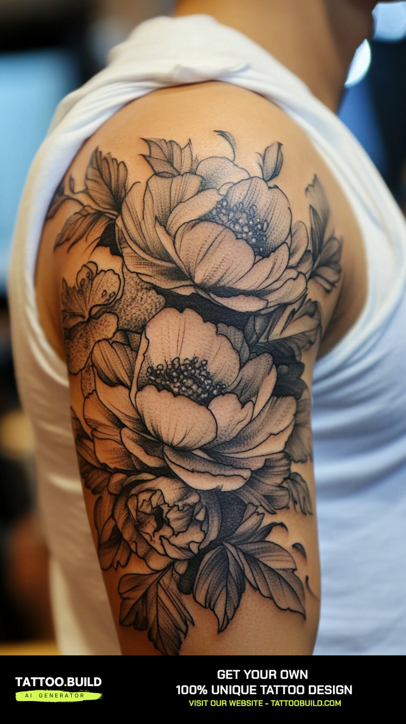 Beautiful Womens Floral Upper Arm Tattoo Ideas Tattoo Build