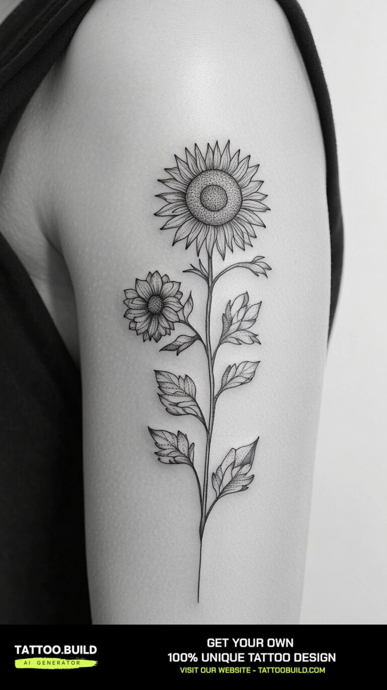 Beautiful Women’s Floral Upper Arm Tattoo Ideas - Tattoo Build