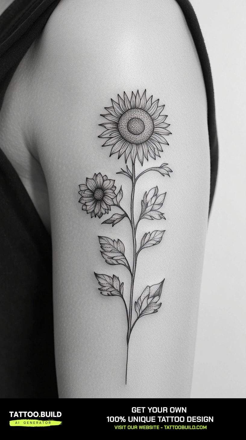 Beautiful Women’s Floral Upper Arm Tattoo Ideas - Tattoo Build