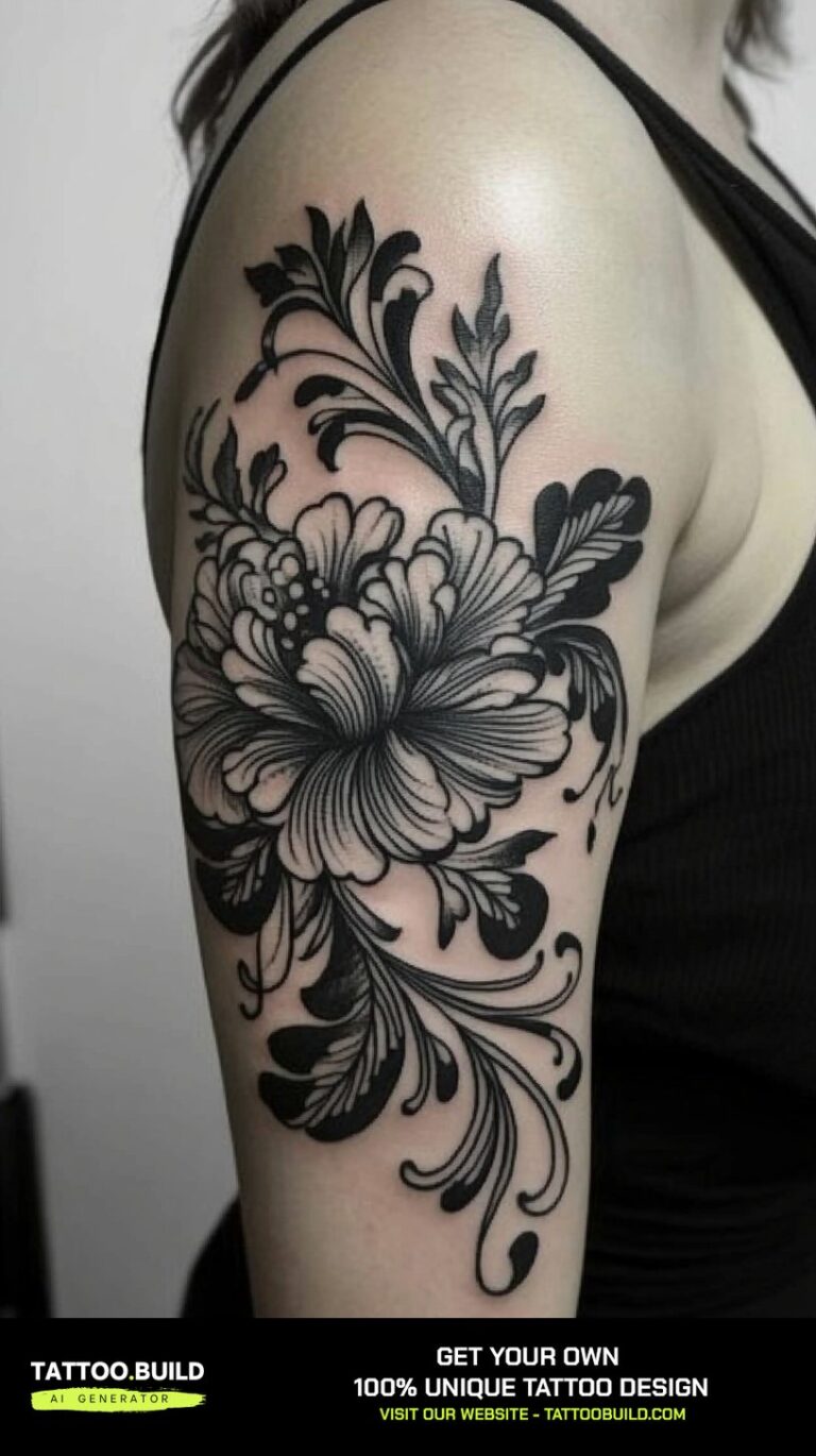 Beautiful Women’s Floral Upper Arm Tattoo Ideas - Tattoo Build