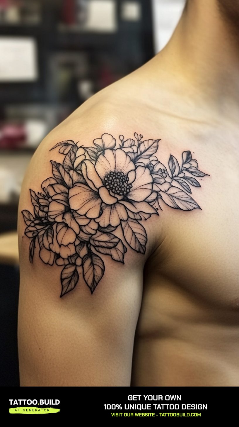 28 Cool Men’s Floral Tattoo Designs - Tattoo Build