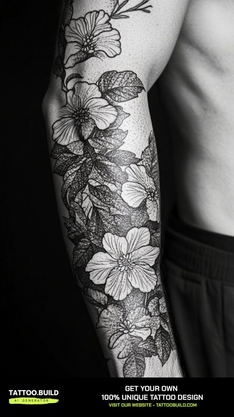 28 Cool Men’s Floral Tattoo Designs - Tattoo Build