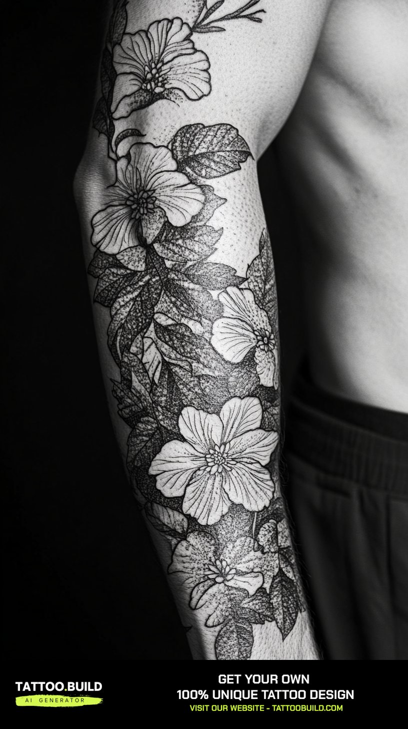28 Cool Men’s Floral Tattoo Designs - Tattoo Build