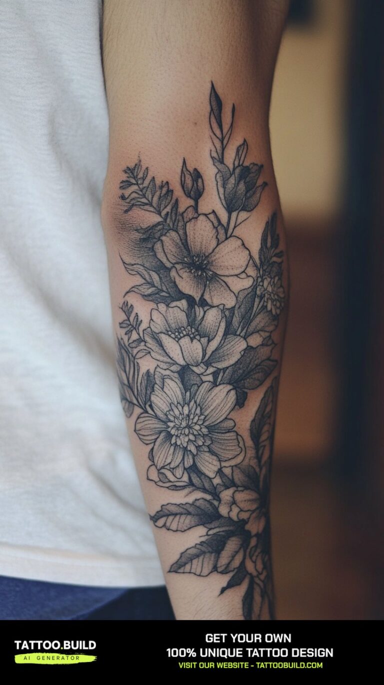 28 Cool Men’s Floral Tattoo Designs - Tattoo Build