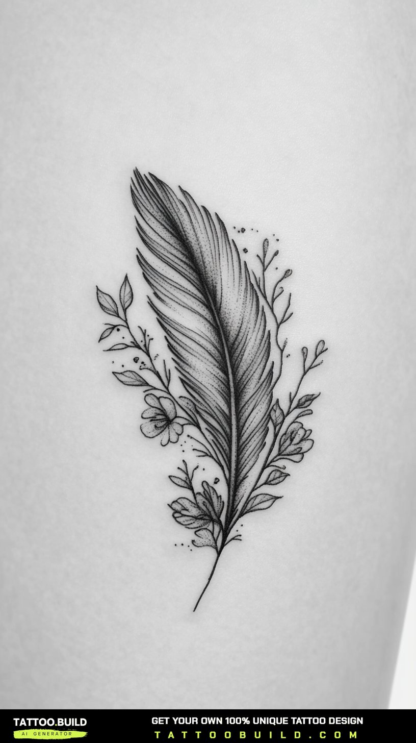 Feather Tattoo Drawings for Females - Tattoo Build