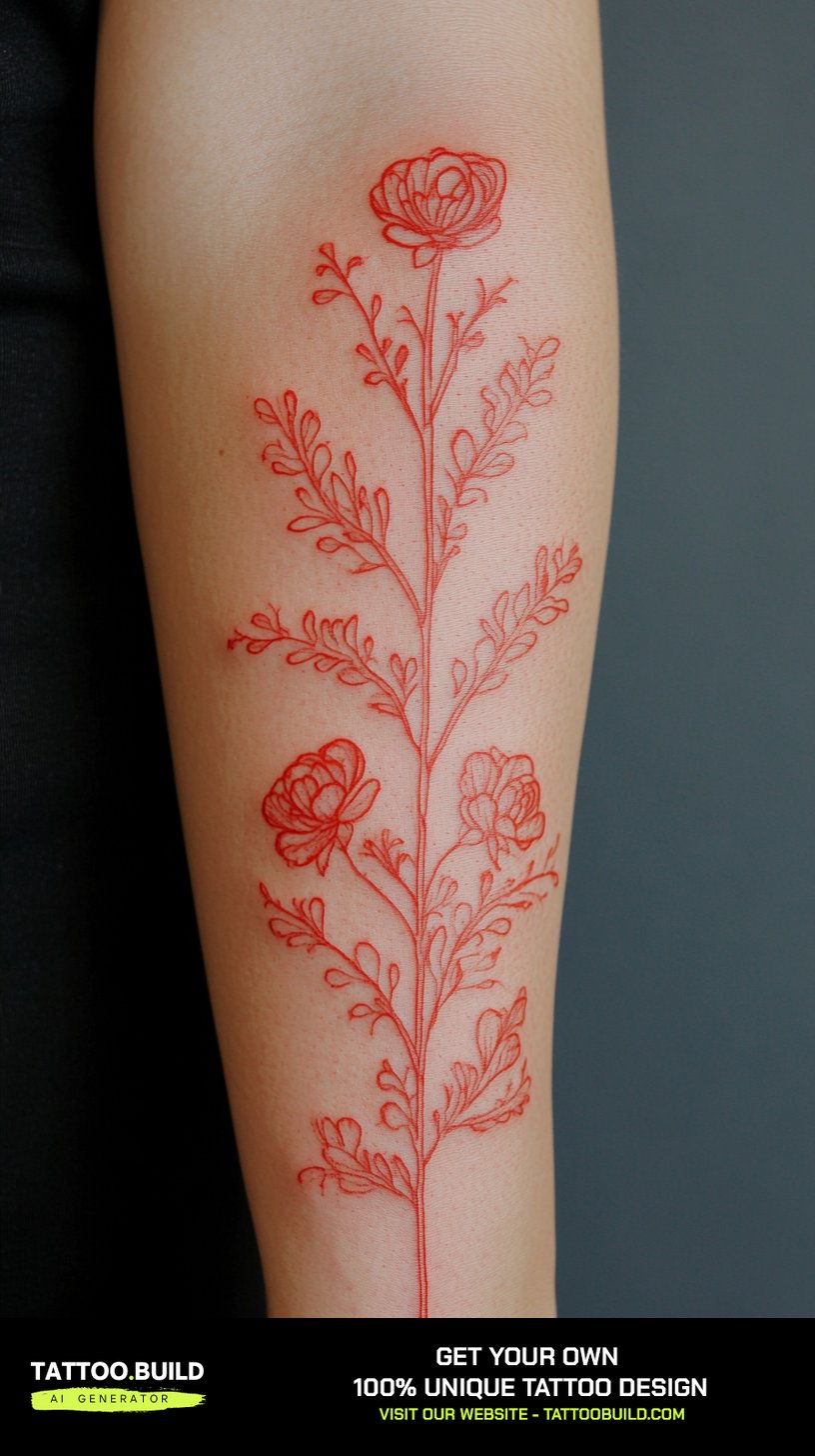 Women’s Red Ink Tattoo Ideas: Bold and Beautiful Tattoo Designs ...