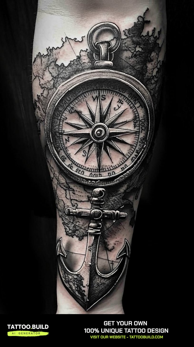 30+ Compass Forearm Tattoo for Guys - Tattoo Build
