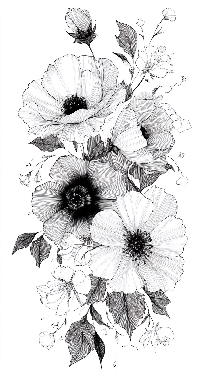 Floral Tattoo Drawings - Tattoo Build